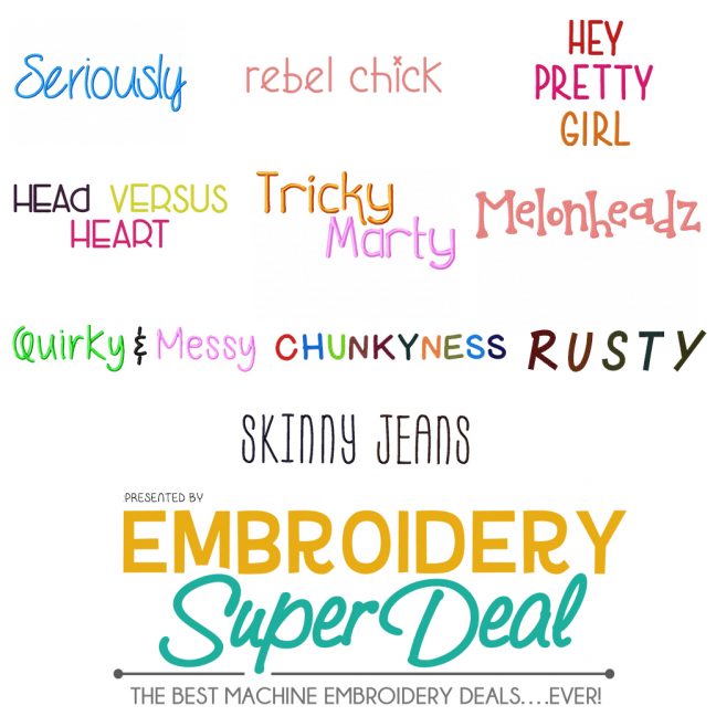10 NEW Adorable Font Sets for Machine Embroidery All for ONLY $3.99 ...
