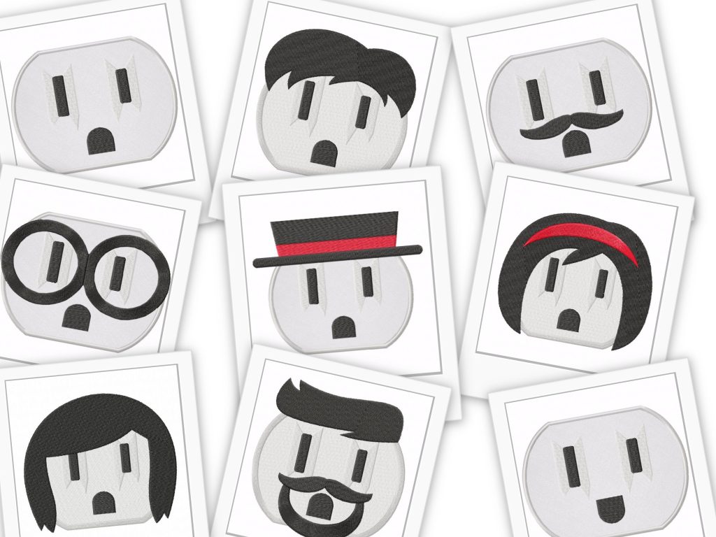 Funny Wall Socket Pack – Only $1 – Embroidery Super Deal