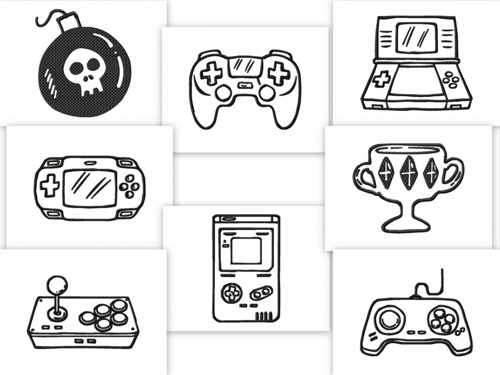 8 Doodle Game Pack – Embroidery Super Deal