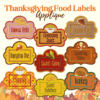 Thanksgiving Food Labels Appliqué Embroidery Designs 9 Designs Included ...